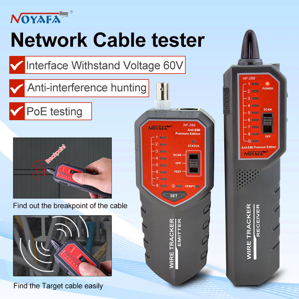 NOYAFA NF-268 Network Cable Tester STP/UTP Cable Tracker Support ...
