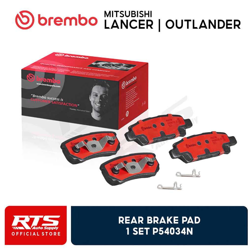 Brembo Rear Brake Pad Mitsubishi Lancer 2003 - 2014 / Outlander 2003 ...