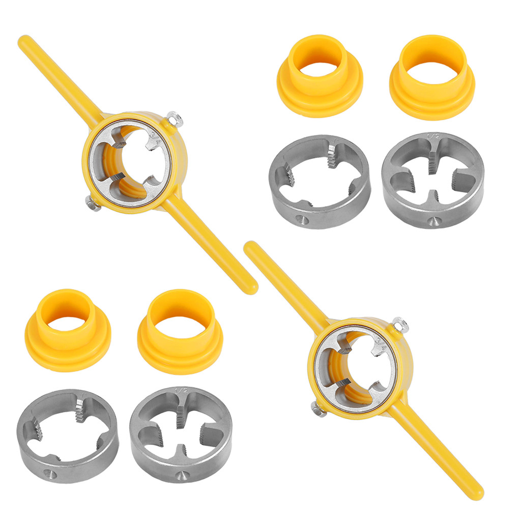 12pc PVC Pipe Threader NPT Thread Maker Plastic Pipe Thread Die Kit ...