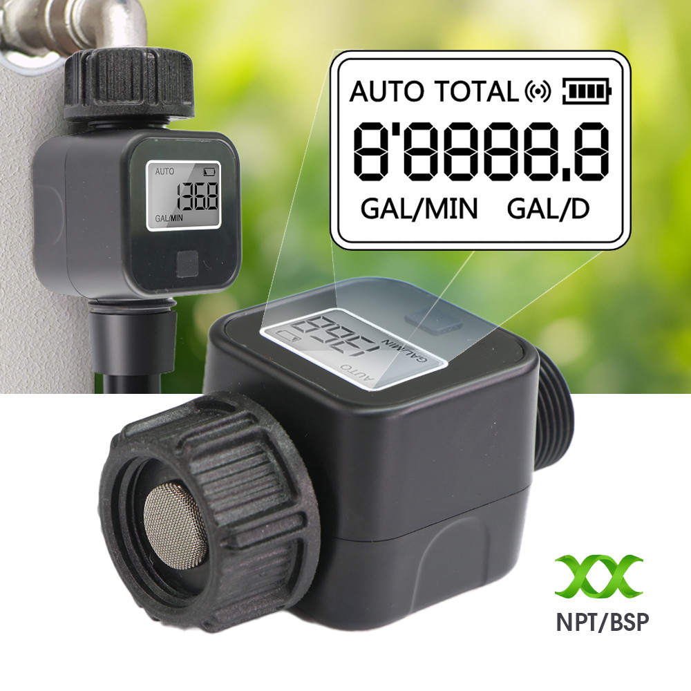Versatile Water Flow Meter with 3/4'' NPT/BSP Thread Outdoor Water ...