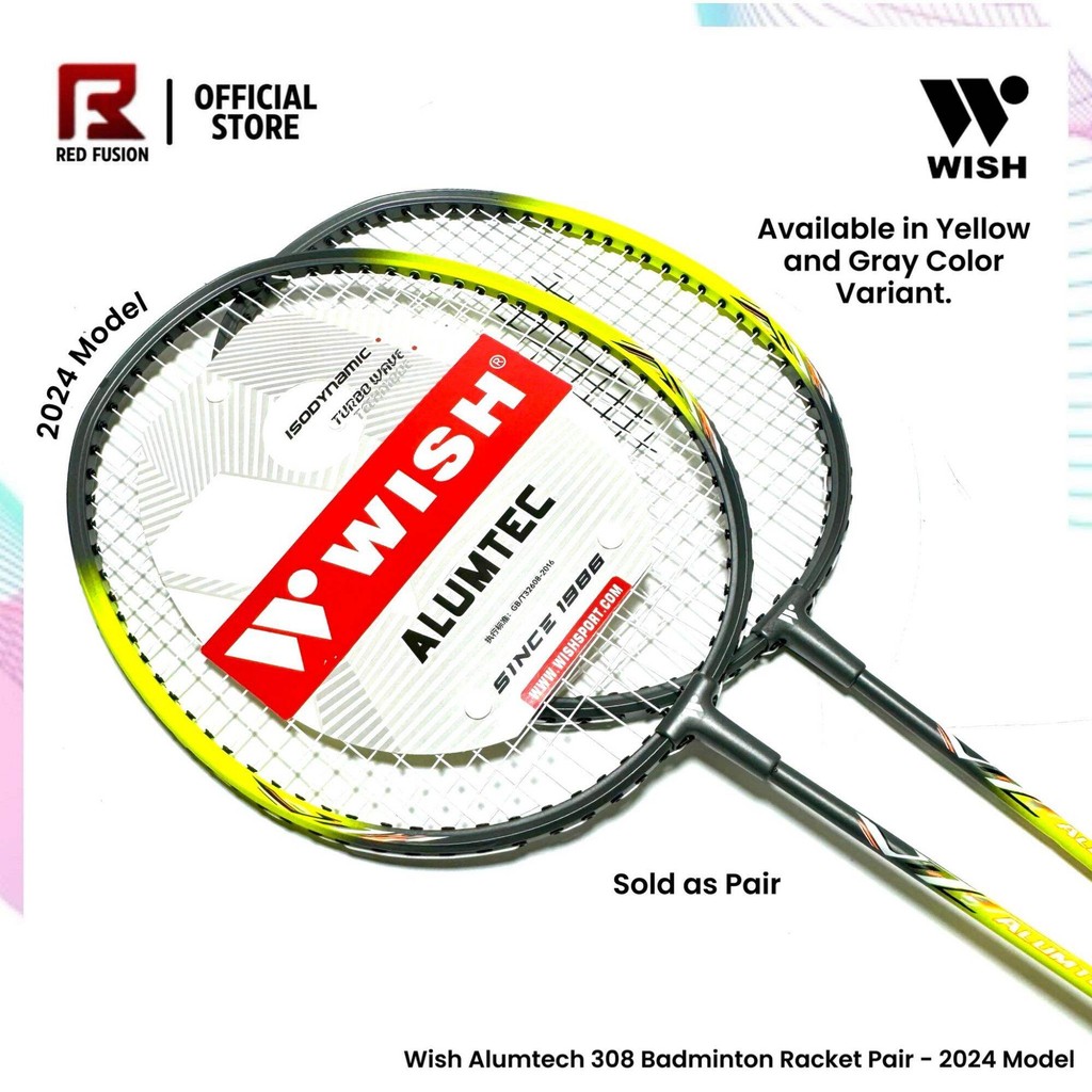 Wish Alumtech 308 Badminton Racket Pair - 2024 Model | Shopee Philippines