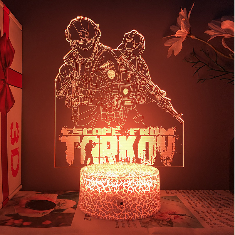 Escape from Tarkov Figure 3d Led Lamp For Bedroom Acrylic Standing ...