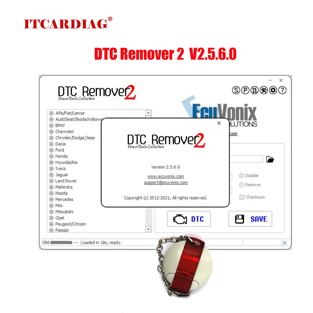♝V2.5.6 DTCRemover 2 DTC Remover DTC off Delete Software Remove or Disable DTCs in Different ECU ...