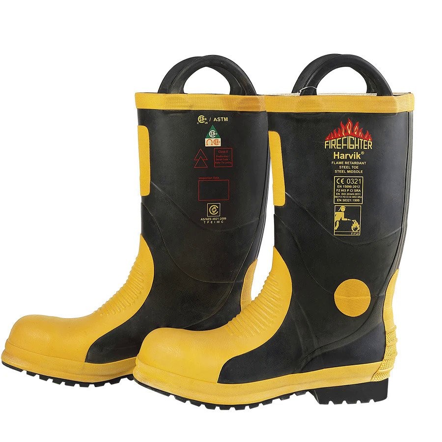 Waterproof Rubber Fire Fighting Firefighter Safety Fireman Boots EC/MED ...