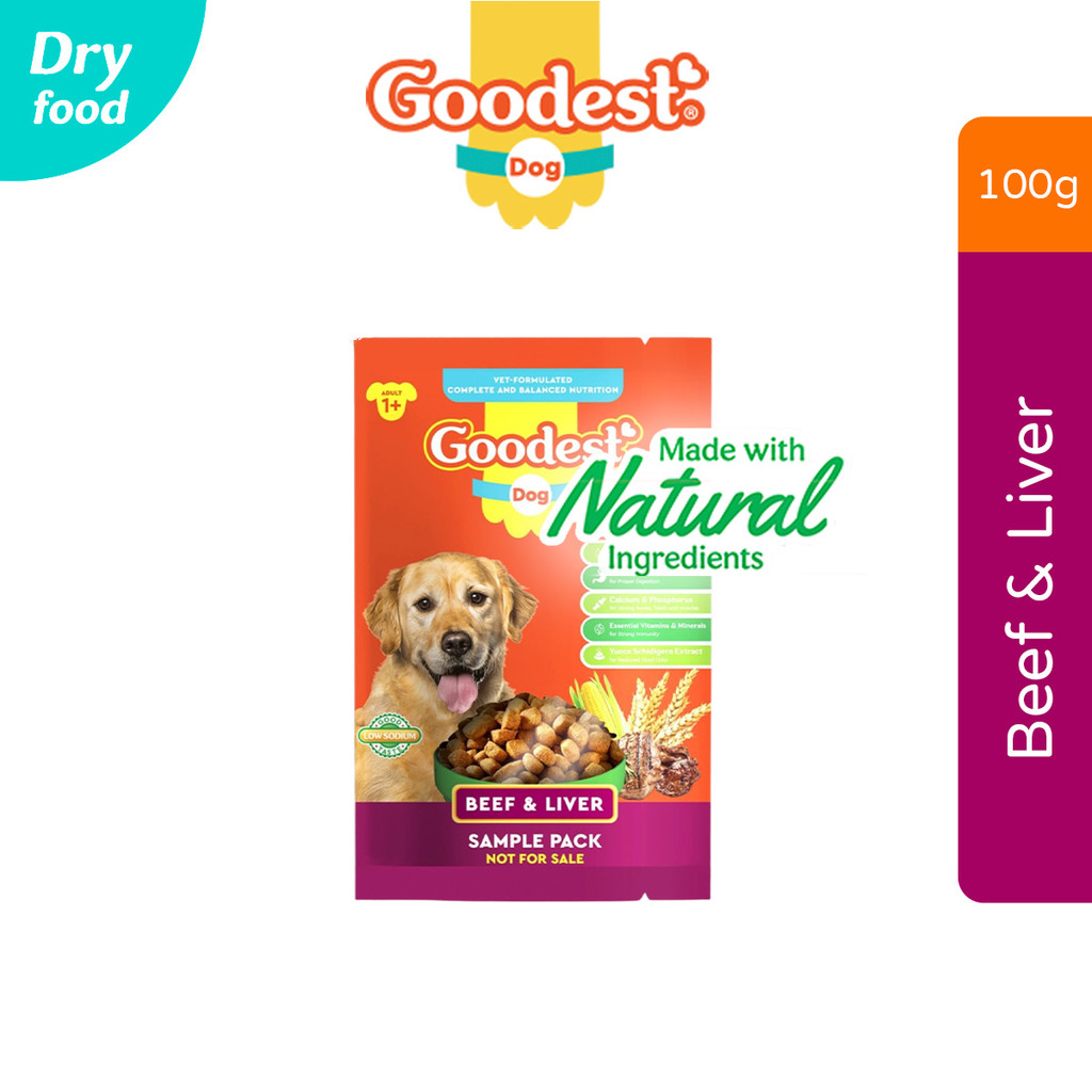 GOODEST Adult Dog Dry Food in Beef & Liver 100g | Shopee Philippines