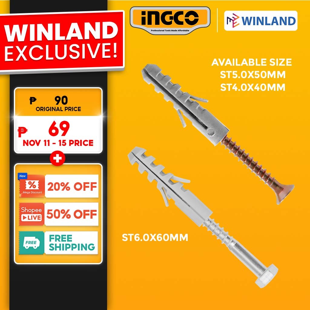 Ingco by Winland Screw Plug Tox with Screw ING-HT | Shopee Philippines