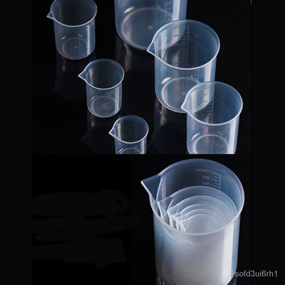 Clear Test Plastic Graduated Beakers Transparent Measuring Cup for ...