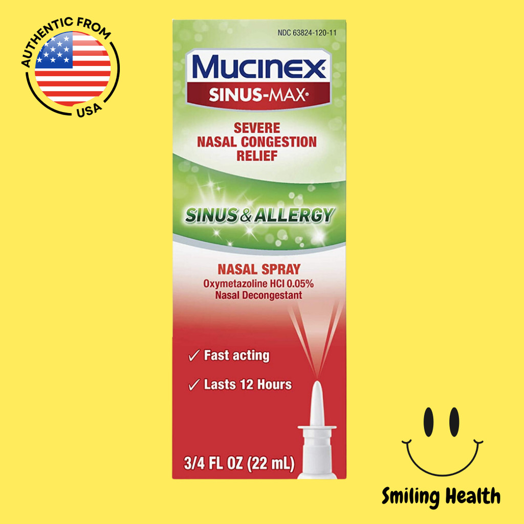 Mucinex Sinus-Max Severe Nasal Congestion Relief Sinus & Nasal Spray ...
