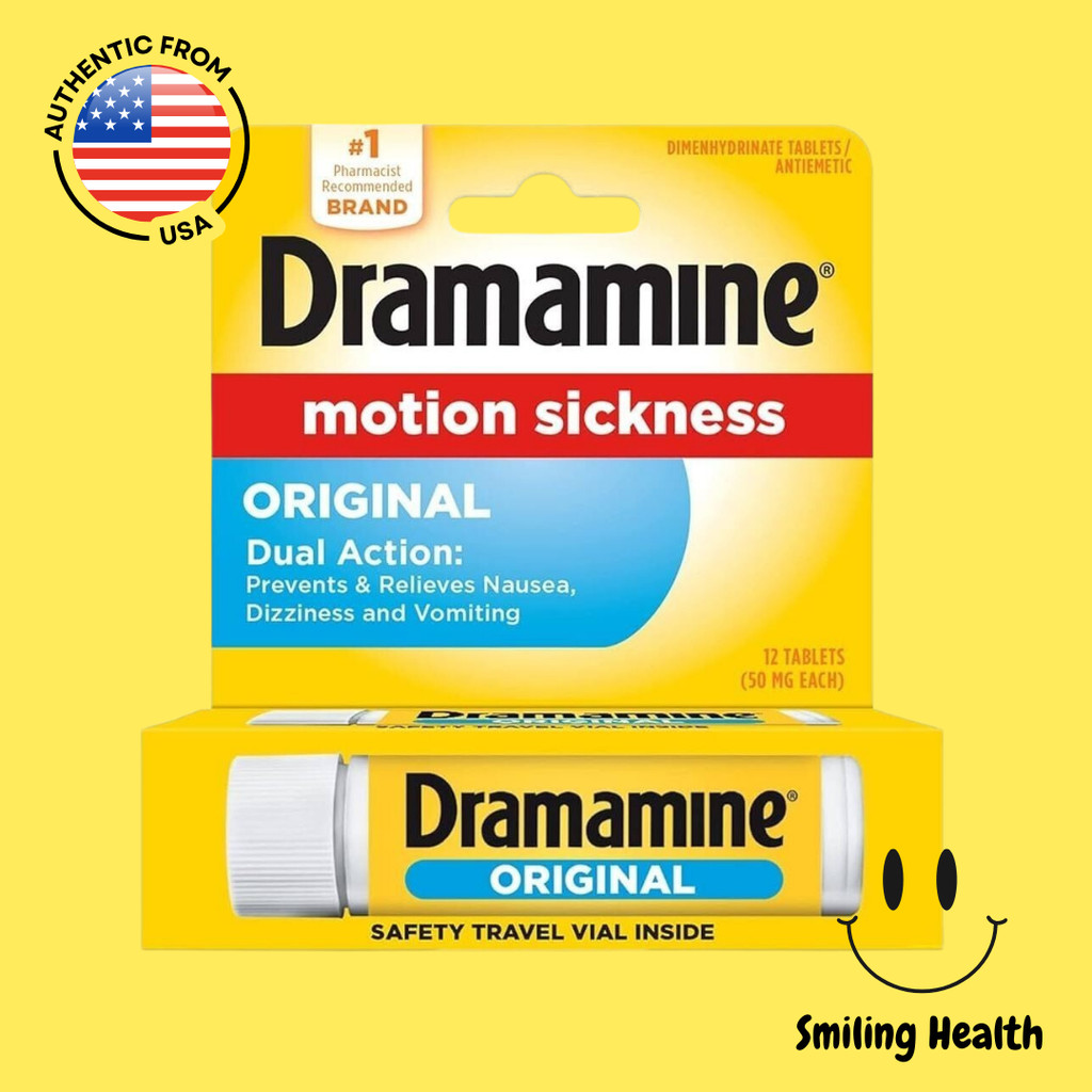Dramamine | Motion Sickness | Dual Action Relief Original Formula | 12 ...