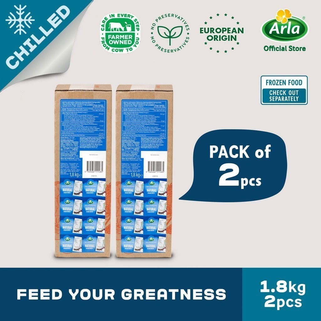 Arla Cream Cheese Block 1.8kg 2-Pack | Shopee Philippines