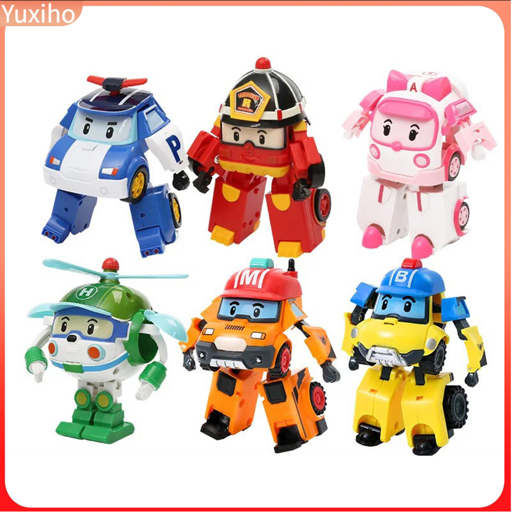 Robocar Poli Action Figure Deformation Police Car Robot Educational ...