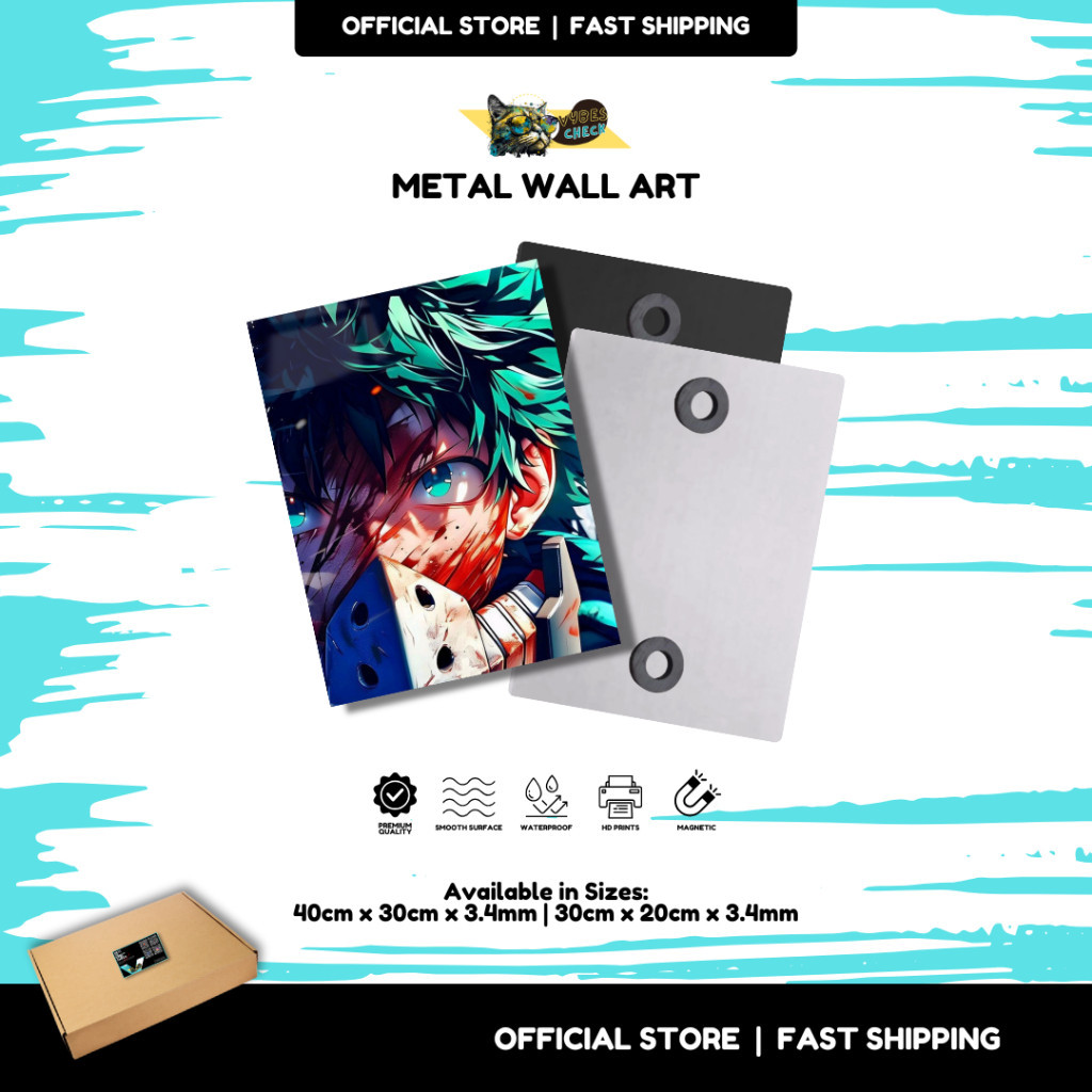 Anime Metal Portrait | Magnetic Aluminum Poster | My Hero Academia ...