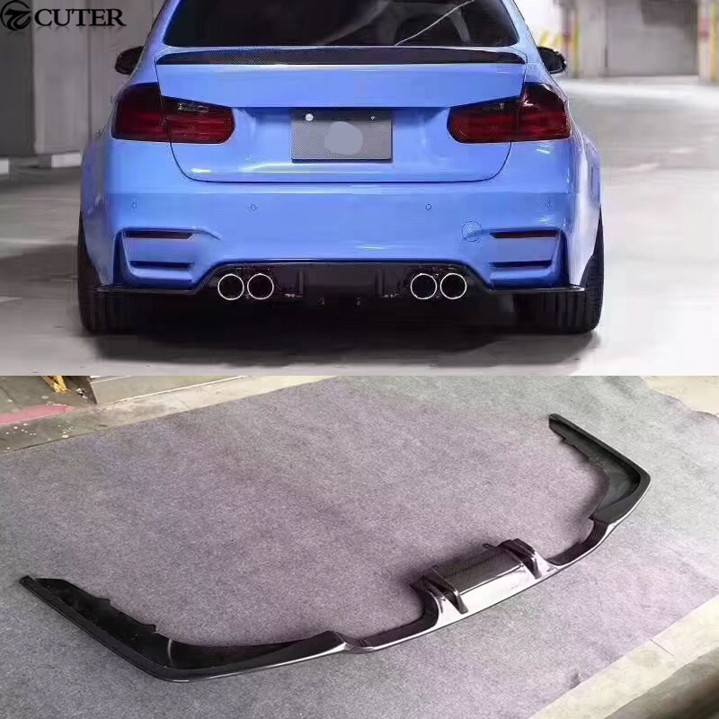 ♥F80 F82 M3 M4 3d Style Carbon Fiber Rear Bumper Lip Auto Car Rear ...