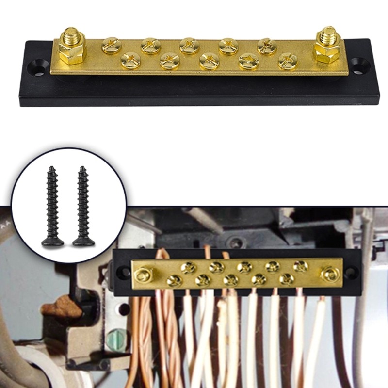 ღ10 Studs Battery Junction Post,Bus Bar Power and Ground Junction Block ...