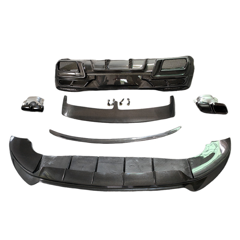 ☊18-21 For Benz GLE C167 LD style tailpipe carbon fiber front lip rear ...