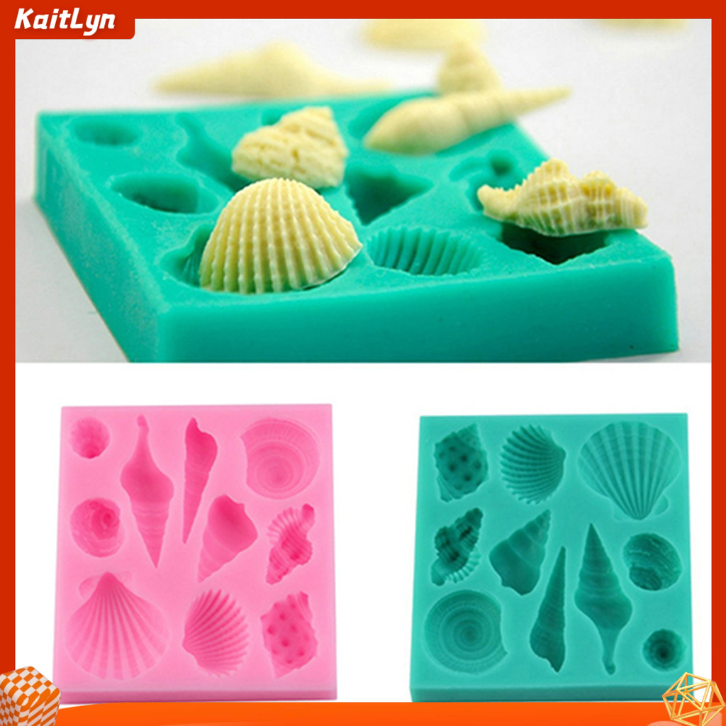 Silicone Seashell Beach Shells Fondant Cake Decorating Chocolate Mold ...
