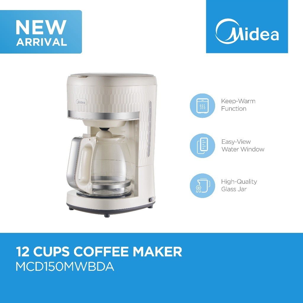 Midea Coffee Maker Breakfast Series 1.5L / 12 Cups with Keep-Warm ...