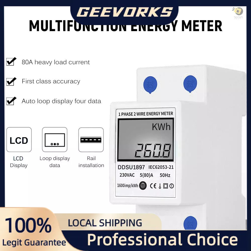 [Clearance Sale]Digital Electric Energy Meter Single Phase DIN Rail ...