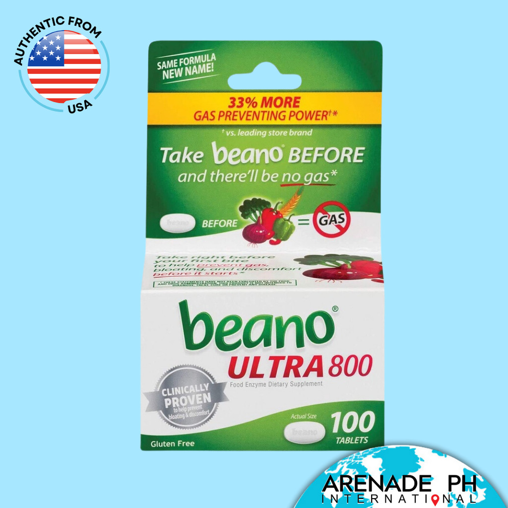 Beano Ultra 800 Food Enzyme Dietary Supplement 100 Tablets 1 Count ...