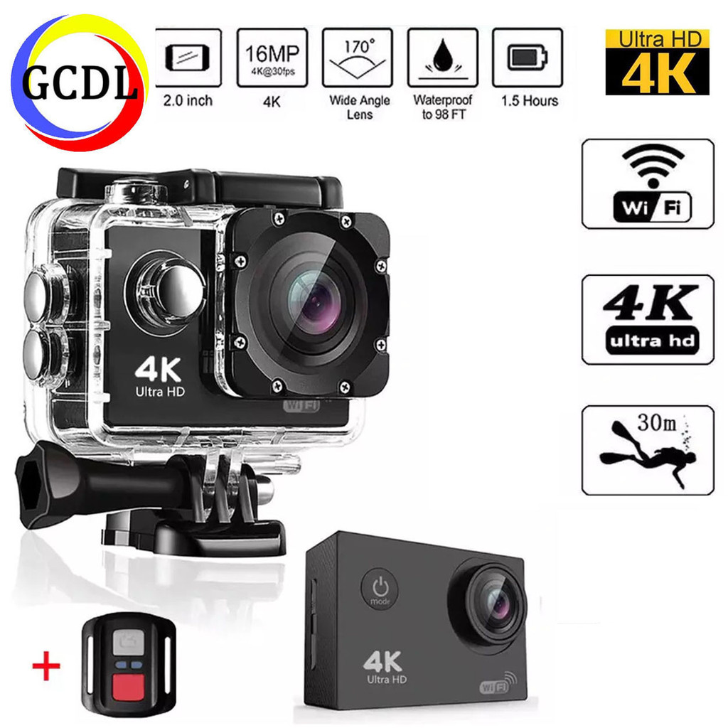 4K Ultra HD Action camera Sports Camera WiFi With Remote (Black ...