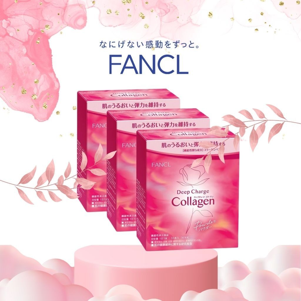 FANCL Deep Charge Collagen Powder for 90 days (3.4g x 30 pcs) [DIRECT ...