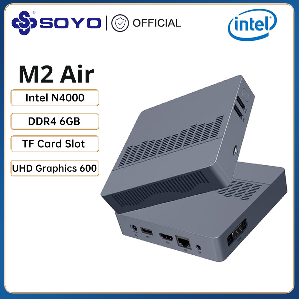 SOYO M2 Air Mini PC Intel Celeron N4000 CPU Window11 6GB RAM 128GB ROM ...