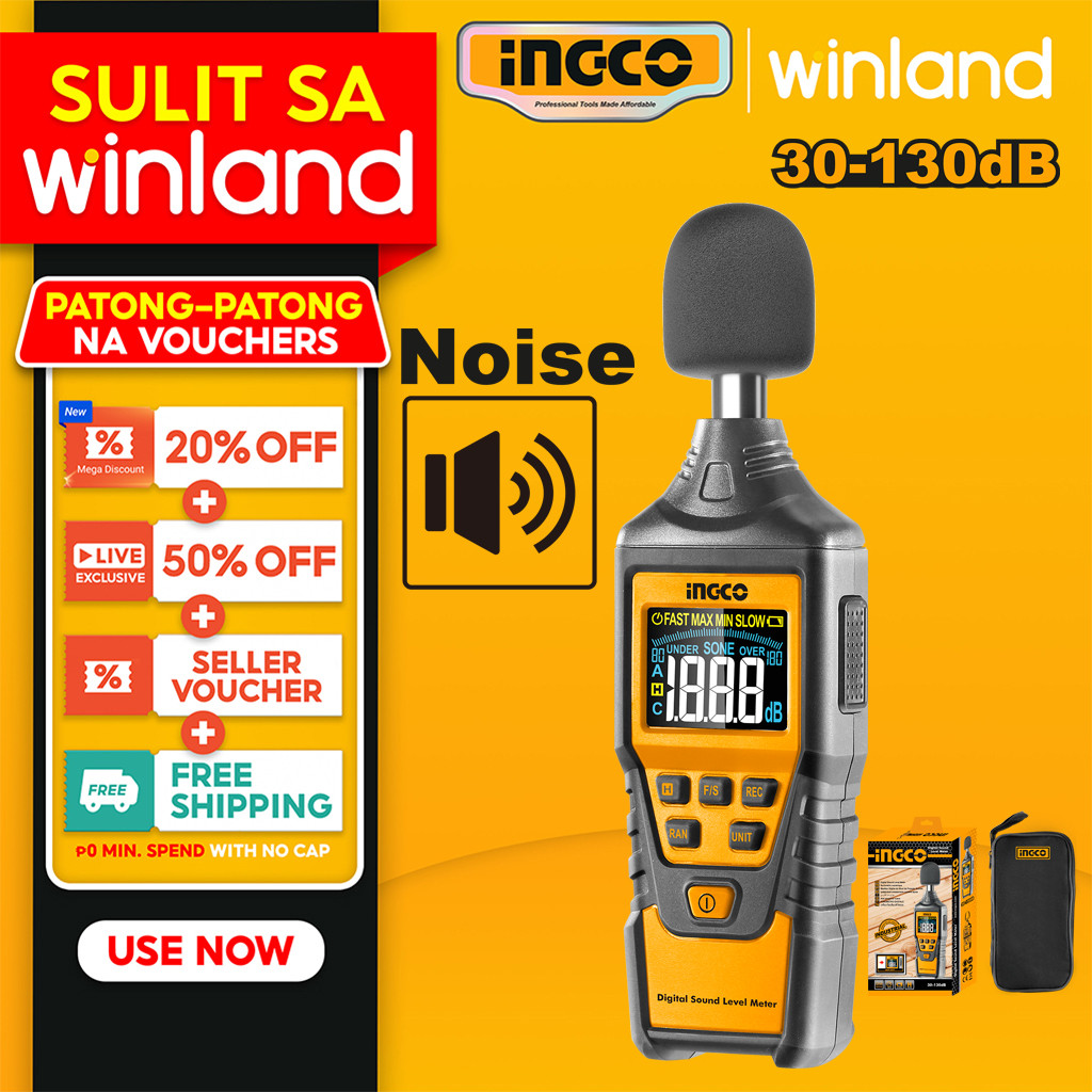 Ingco by Winland Digital Sound Level Meter 30-130dB HETSL01 ING-PT ...