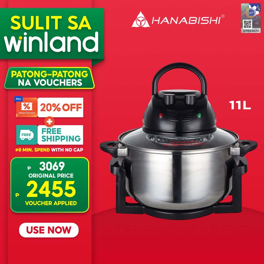 Hanabishi by Winland 11 Liters Turbo Broiler Stainless Steel Pot HTB ...
