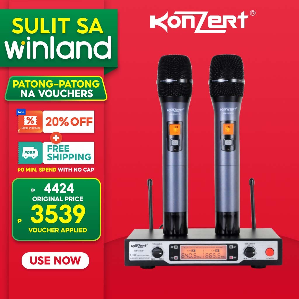 Konzert by Winland UHF Professional Dual Wireless Handheld Microphone ...