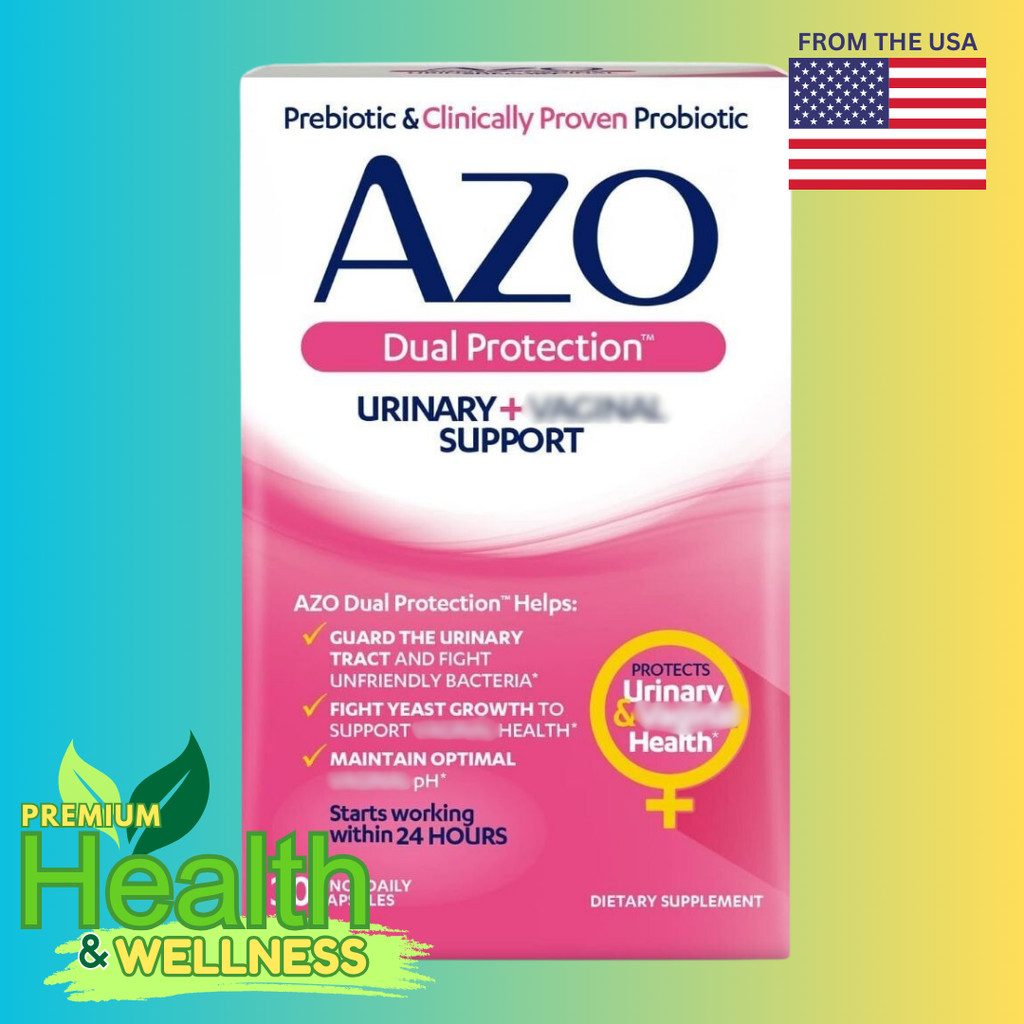 AZO Dual Protection Urinary Health Support for Women, 30 Capsules ...