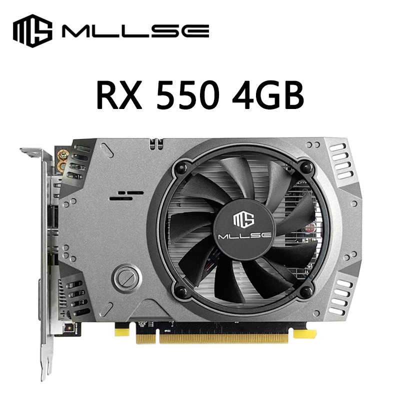 ☋MLLSE Placa De Video AMD Radeon RX 550 4GB Graphics Card GDDR5 128-bit ...