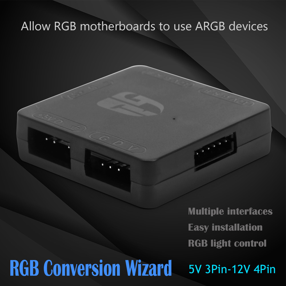 RGB Fan Converter 5V 3Pin ARGB To 12V 4 Pin RGB Light Transfer RGB ...