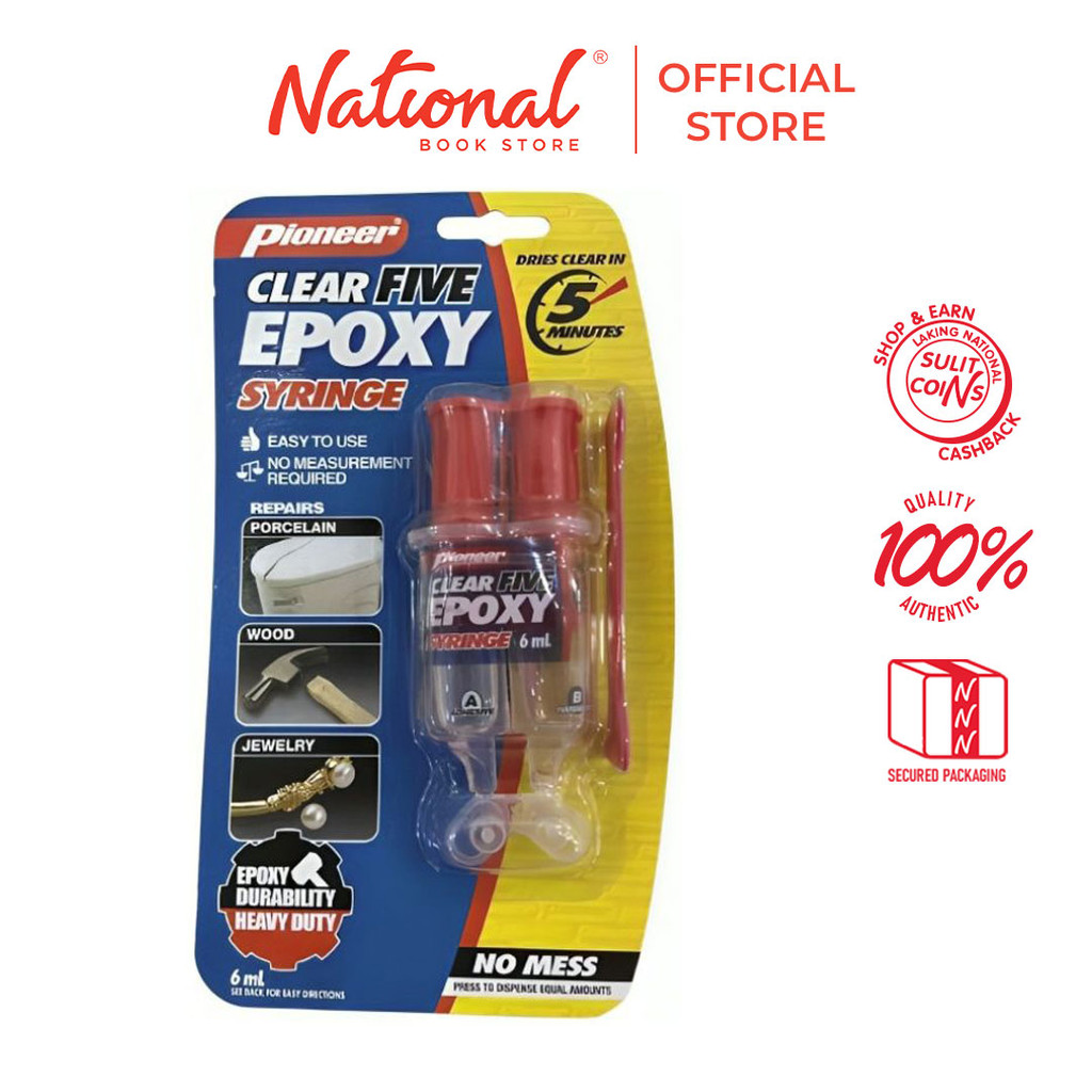 Pioneer Clear Five Epoxy Syringe 6ml - School & Office Supplies ...