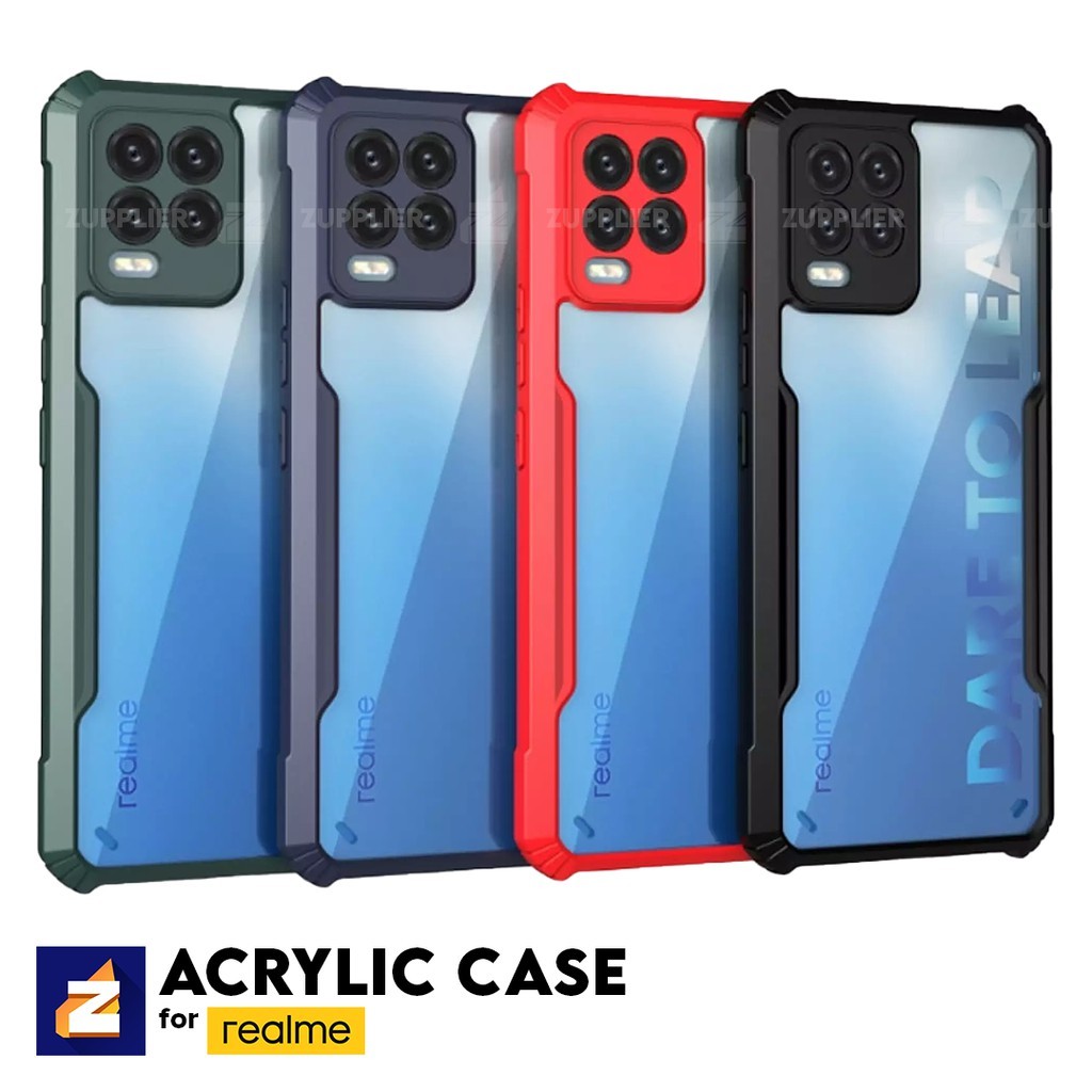 Realme C35 C25 C25S Case Acrylic Hybrid Tpu Bumper Clear Transparent ...