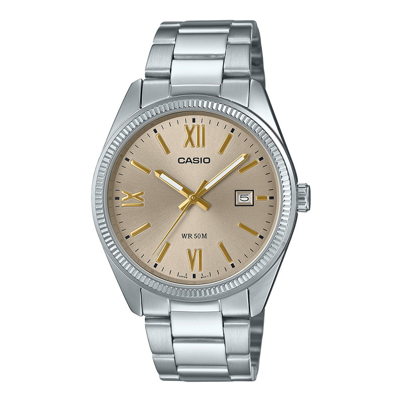 Casio (MTP-1302DD-9AVDF) Silver Stainless Steel Strap 50 Meter Date ...