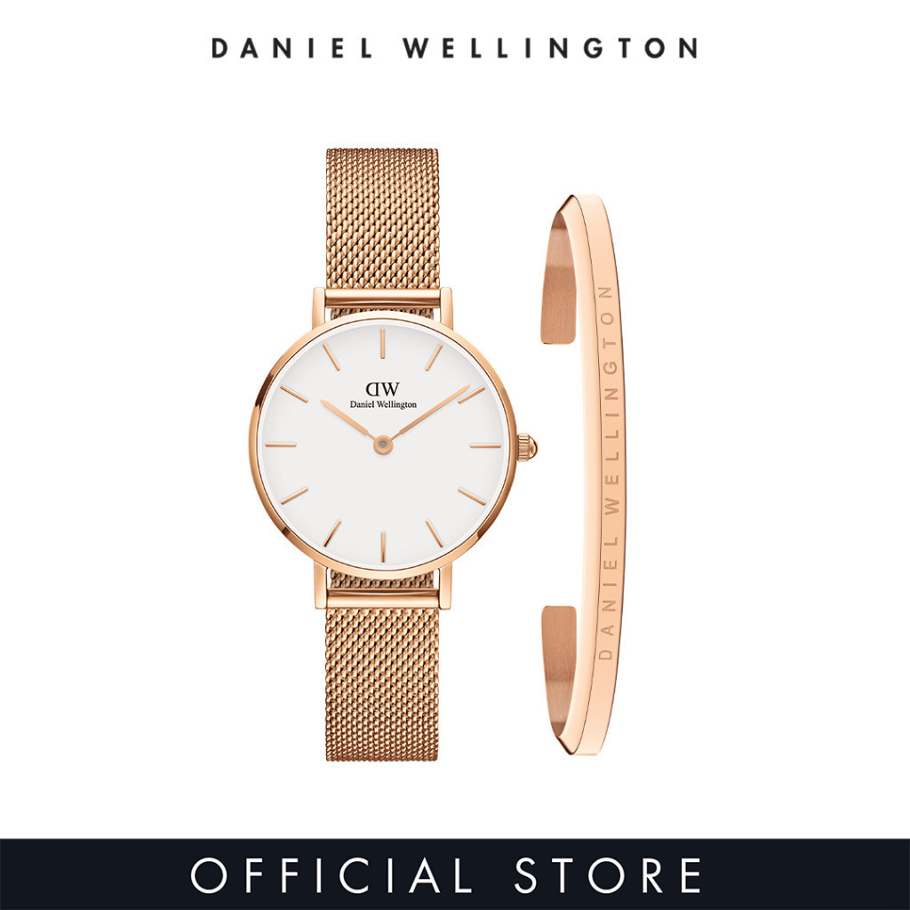 Daniel Wellington Gift Set - Petite 28mm Melrose Rose gold White ...