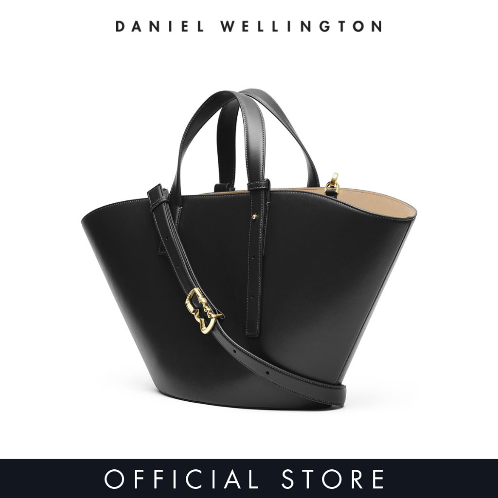 Daniel Wellington River Tote Bag Black - Gold Tone - Bags for women ...