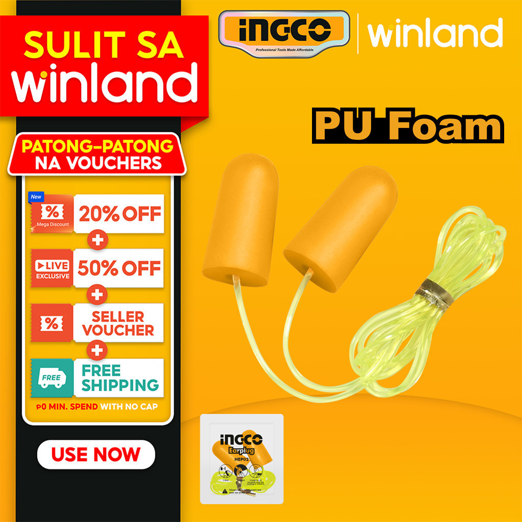 Ingco by Winland Ear Plug Noise Reducer Cancellation Protector HEP02 ...