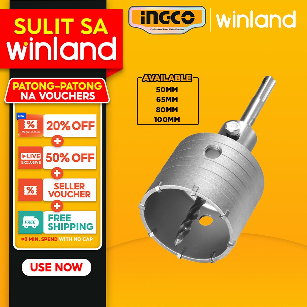 Ingco by Winland Hole Saw Core Bit 50mm HCB0501 | 65mm HCB0651 | 80mm ...