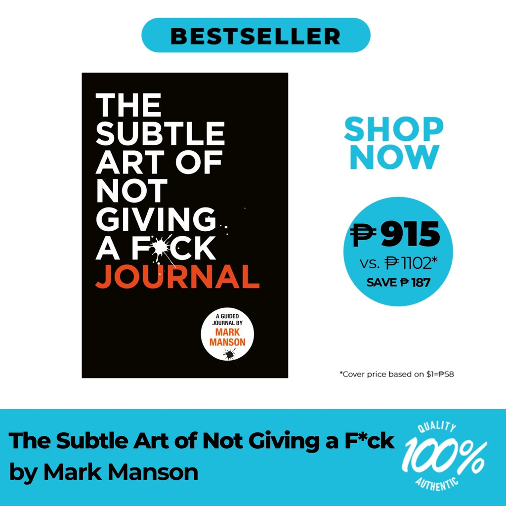 The Subtle Art Of Not Giving A F*Ck Journal by - Mark Manson Trade ...