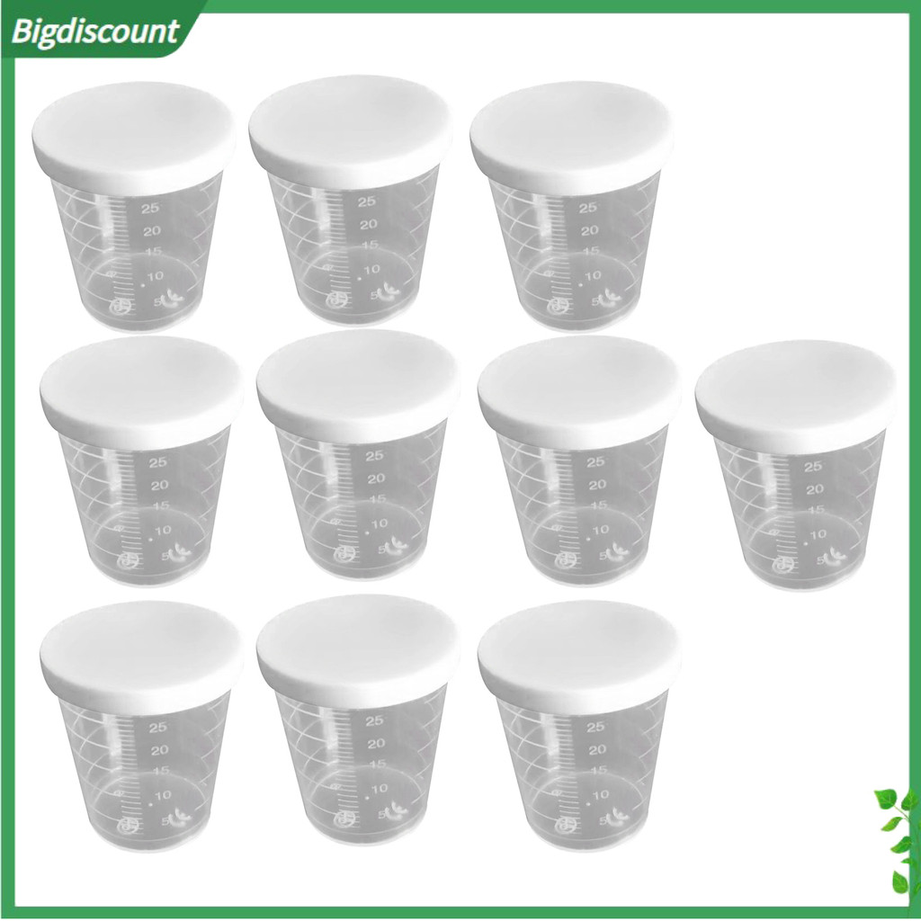 [Spot Goods] 10Pcs Plastic Measuring Cups Lab Chemistry Kitchen Liquid ...