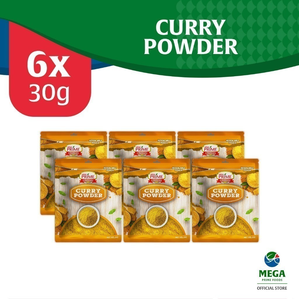 Mega Prime Choices Curry Powder 30G By 6'S | Shopee Philippines