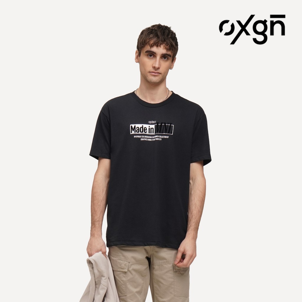 OXGN Made In MNL Graphic T-Shirt For Men (Black) | Shopee Philippines