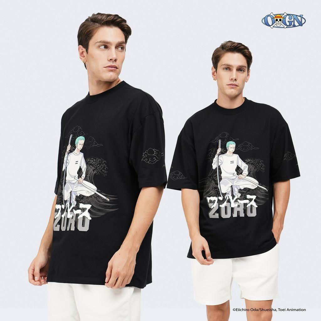 OXGN One Piece Zoro Oversized Graphic T-Shirt For Men And Women (Black ...