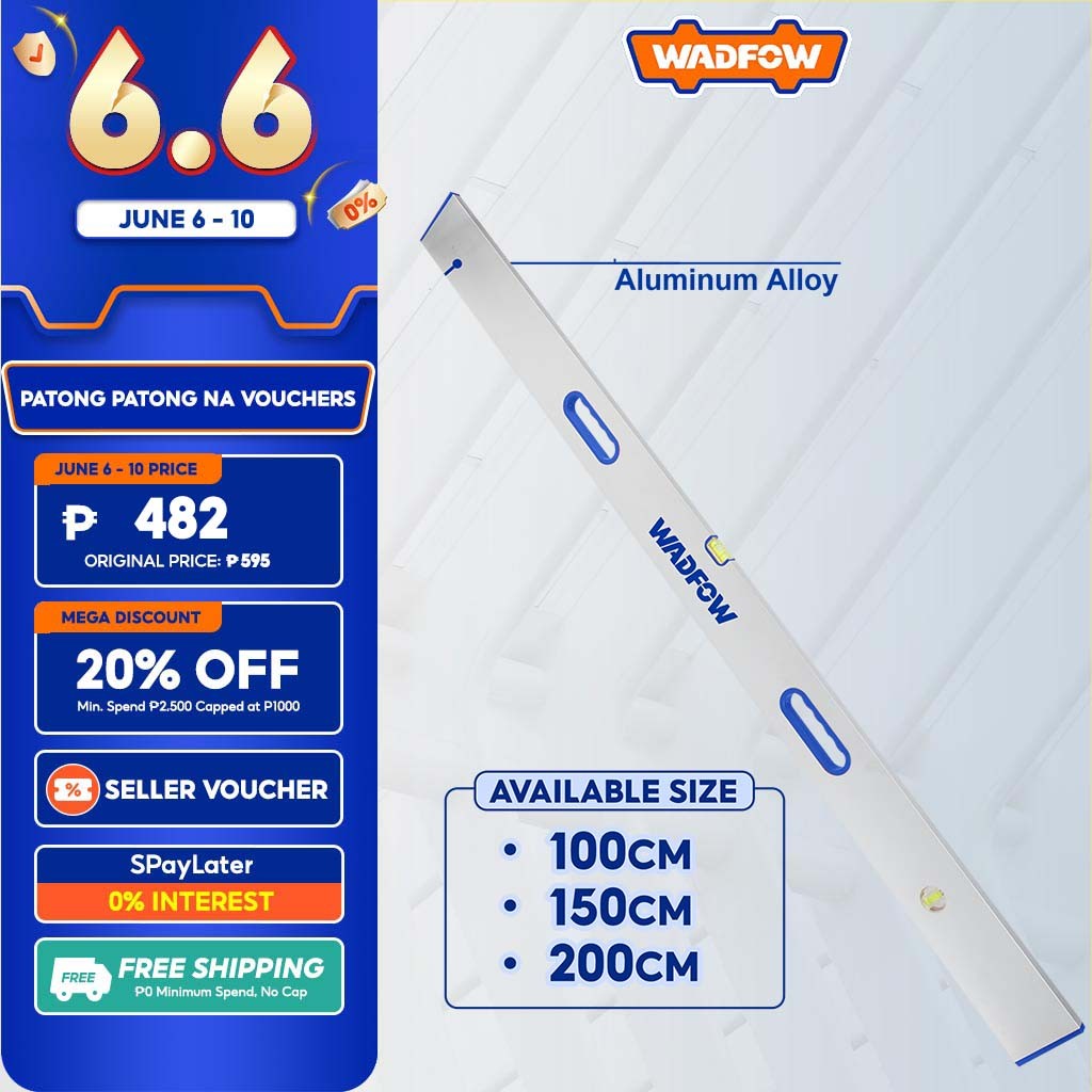 Wadfow 100cm/200cm Aluminum Screeding Level Straight Edges Screed Level ...