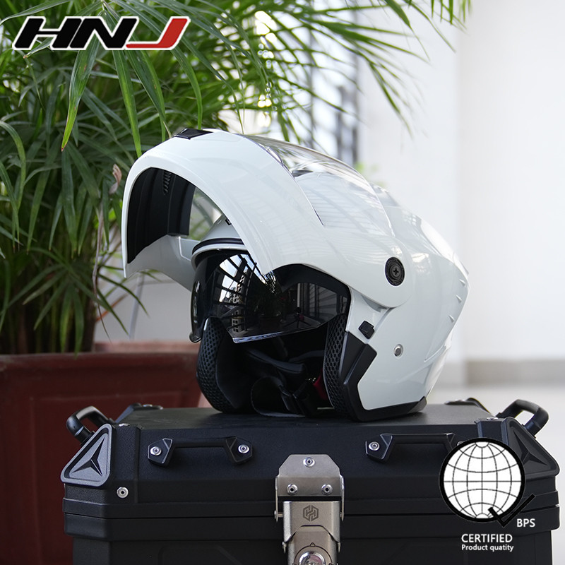 HNJ A630 Modular Motorcycle Helmet Full Face Dual Visor Men's | Shopee ...
