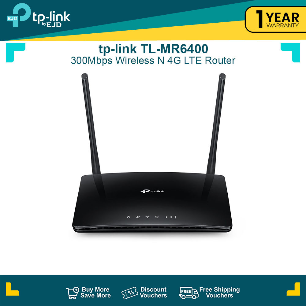 tp-link TL-MR6400 300Mbps Wireless N 4G LTE Router | TP-Link by EJD ...