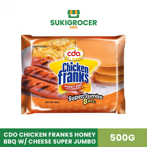 CDO Chicken Franks Honey BBQ with Cheese Super Jumbo 500G | Shopee ...