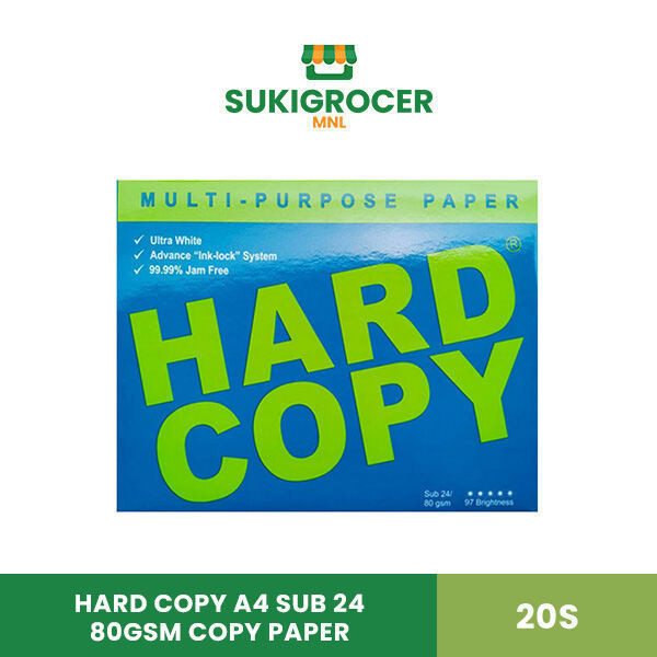 Hard Copy A4 Sub 24 80gsm Copy Paper 20s | Shopee Philippines