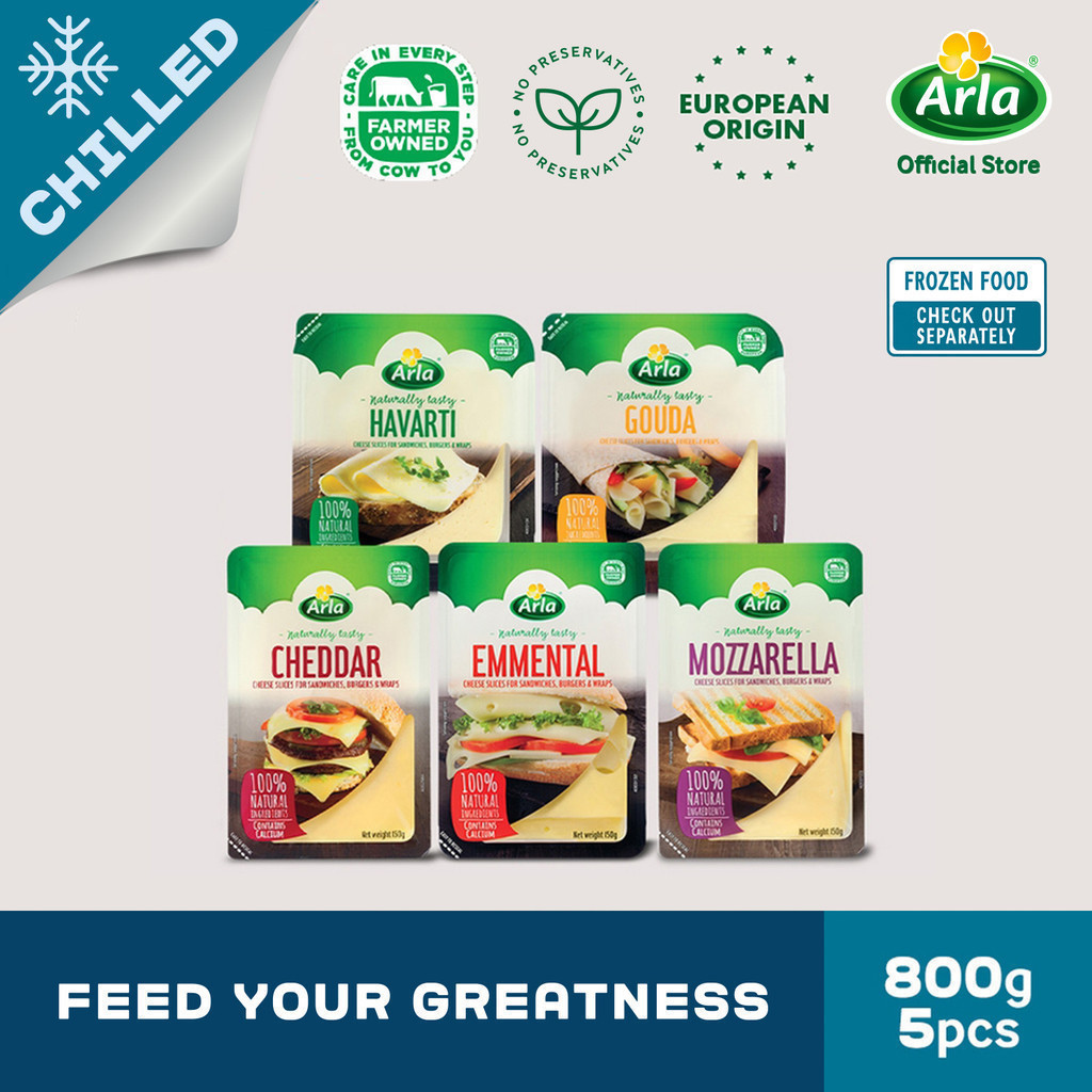 Arla Natural Cheese Slices 150g All Variants | Shopee Philippines